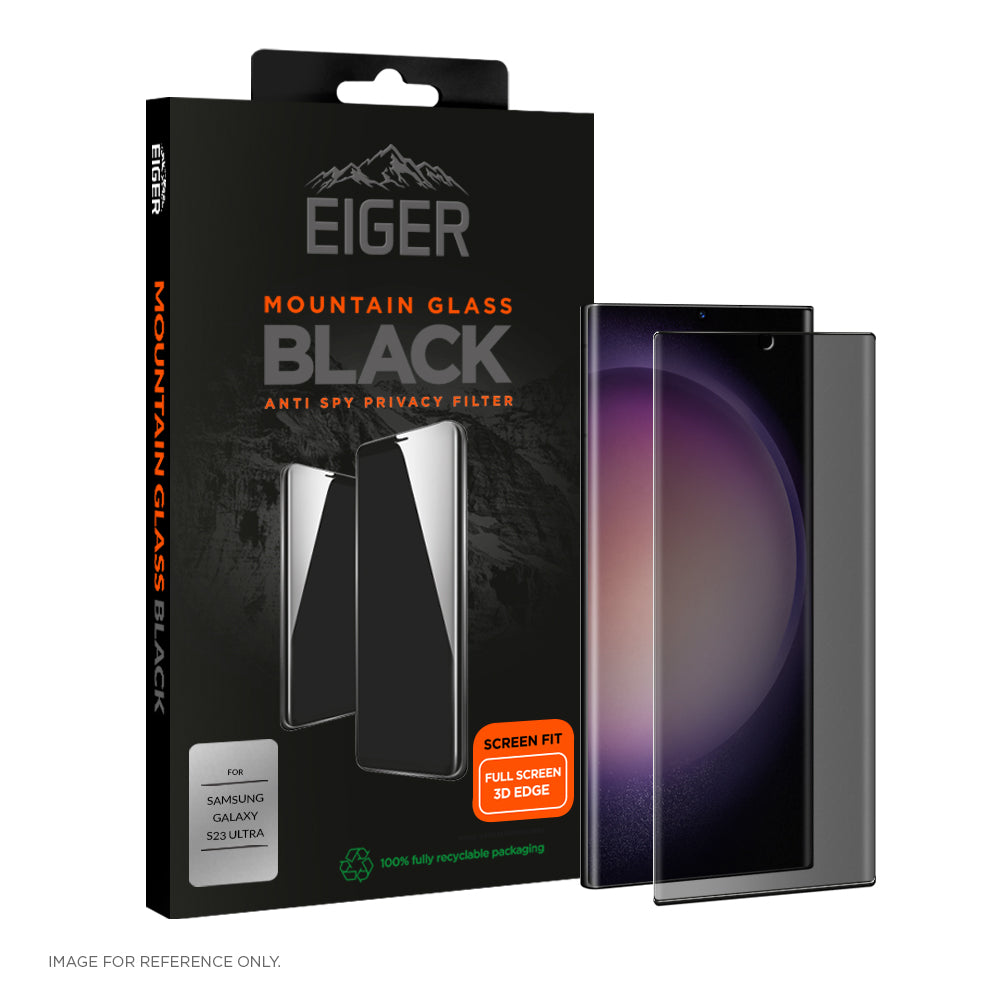 Eiger Mountain Black Privacy 3D Screen Protector for Samsung Galaxy S2 ...